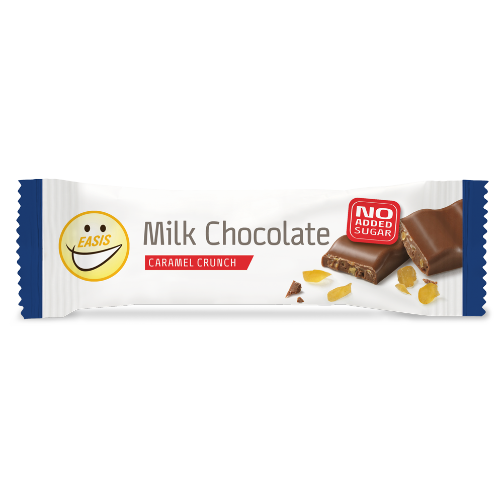 EASIS Milk chocolate, caramel crunch bar - 105 kcal per bar