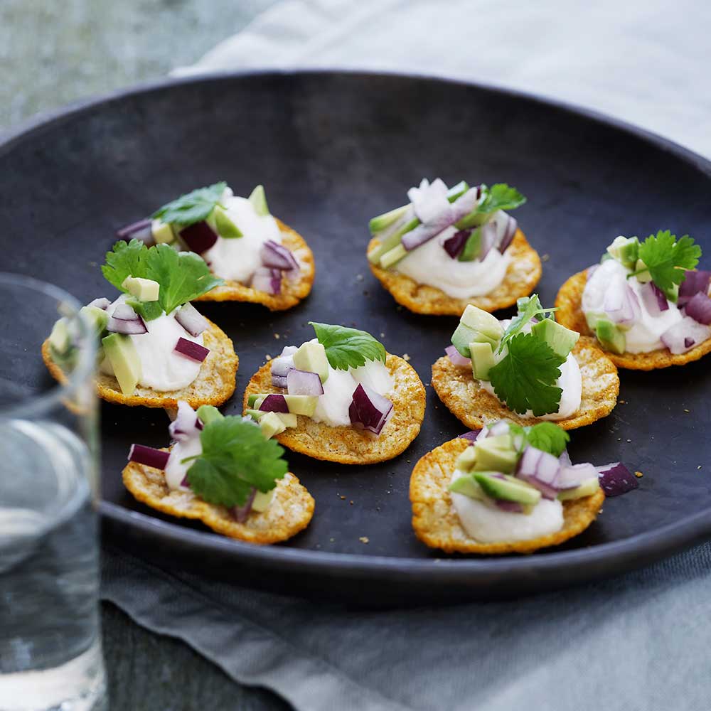 Chips som tacos med yoghurt